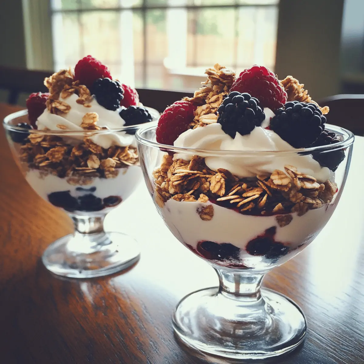 Easy Delicious Creamy Greek Yogurt Parfaits with Fresh Berries