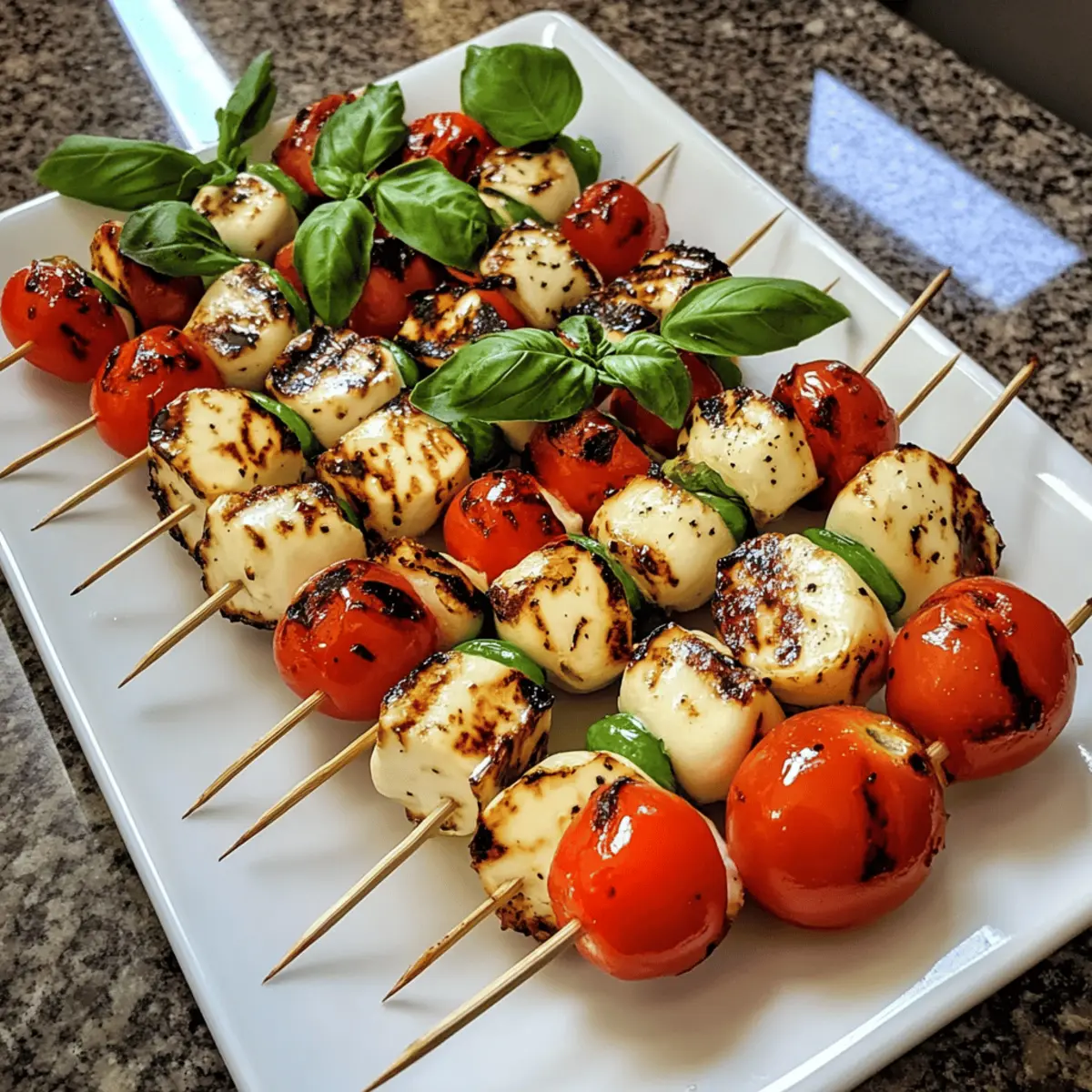 Easy Caprese Skewers Mozzarella, Cherry Tomato, Basil Bliss